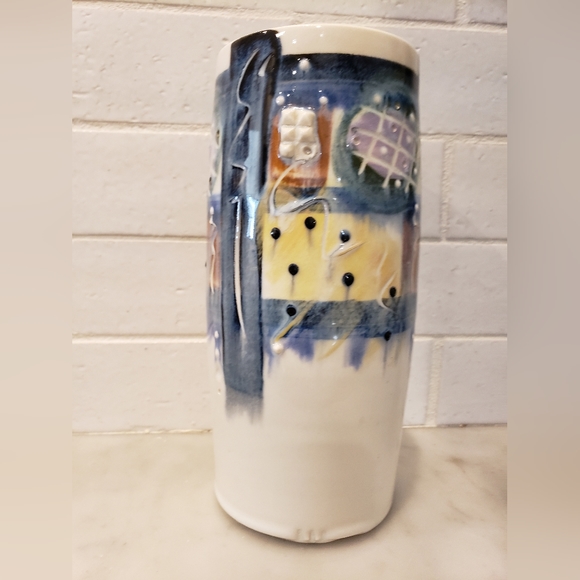 Handmade | Accents | J Mitchell Modern 3d Design Handmade Pottery Vase | Poshmark